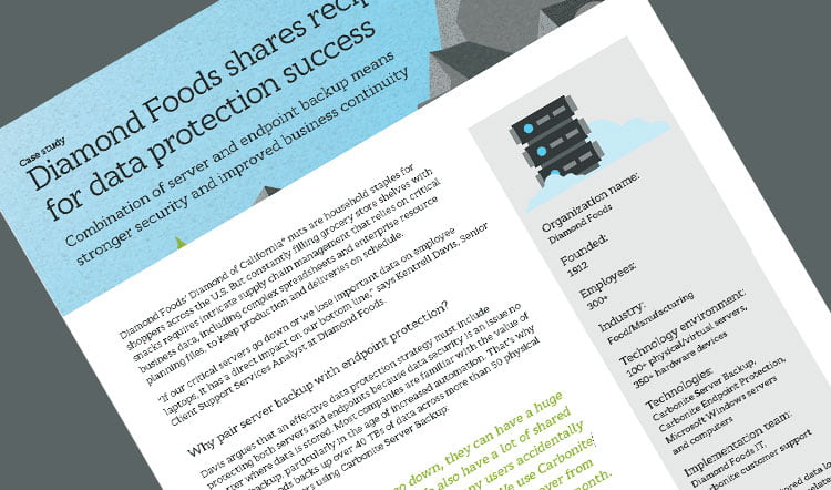 Diamond Foods' recipe for data protection success